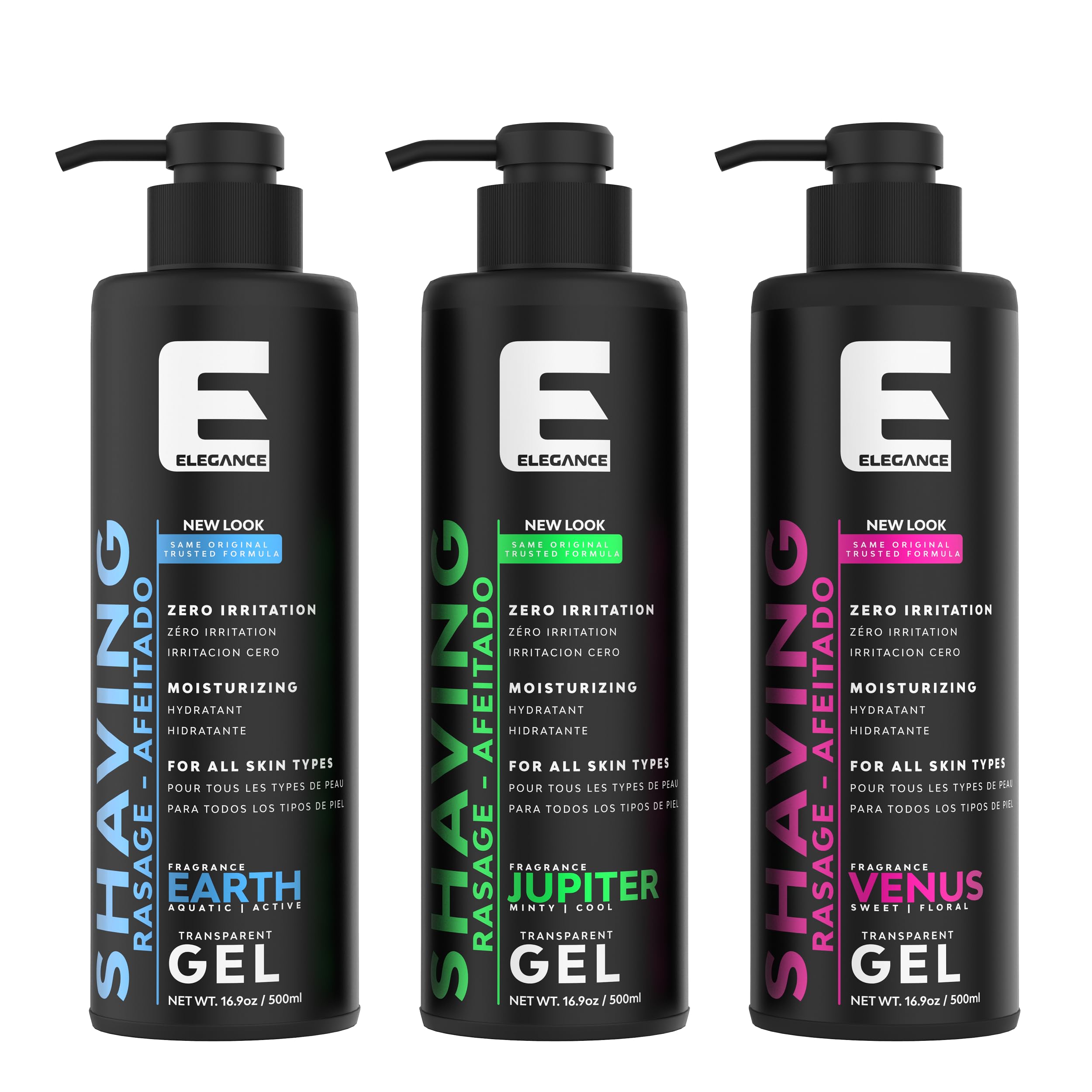 E Elegance Barber Accessories - Transparent Shaving Gel For Men Or Women, Aquatic/Acive Earth Fragrance - The Ultimate Shaving Solution For A Smooth, Irritation-Free Experience, 4.2 Pounds