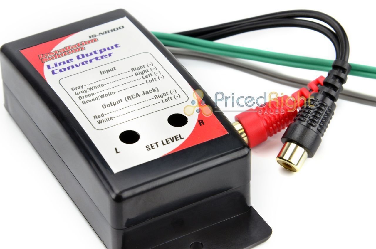 RCA Power Amp Low Level Jack Adapter Line Output Converter Car Stereo Audio