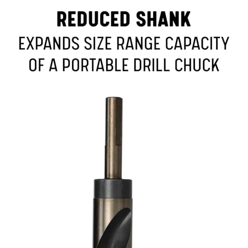 Drill America - KFDRSD3/8X5/8 5/8" Reduced Shank High Speed Steel Black & Gold KFD Drill Bit with 3/8" Shank, KFD Series