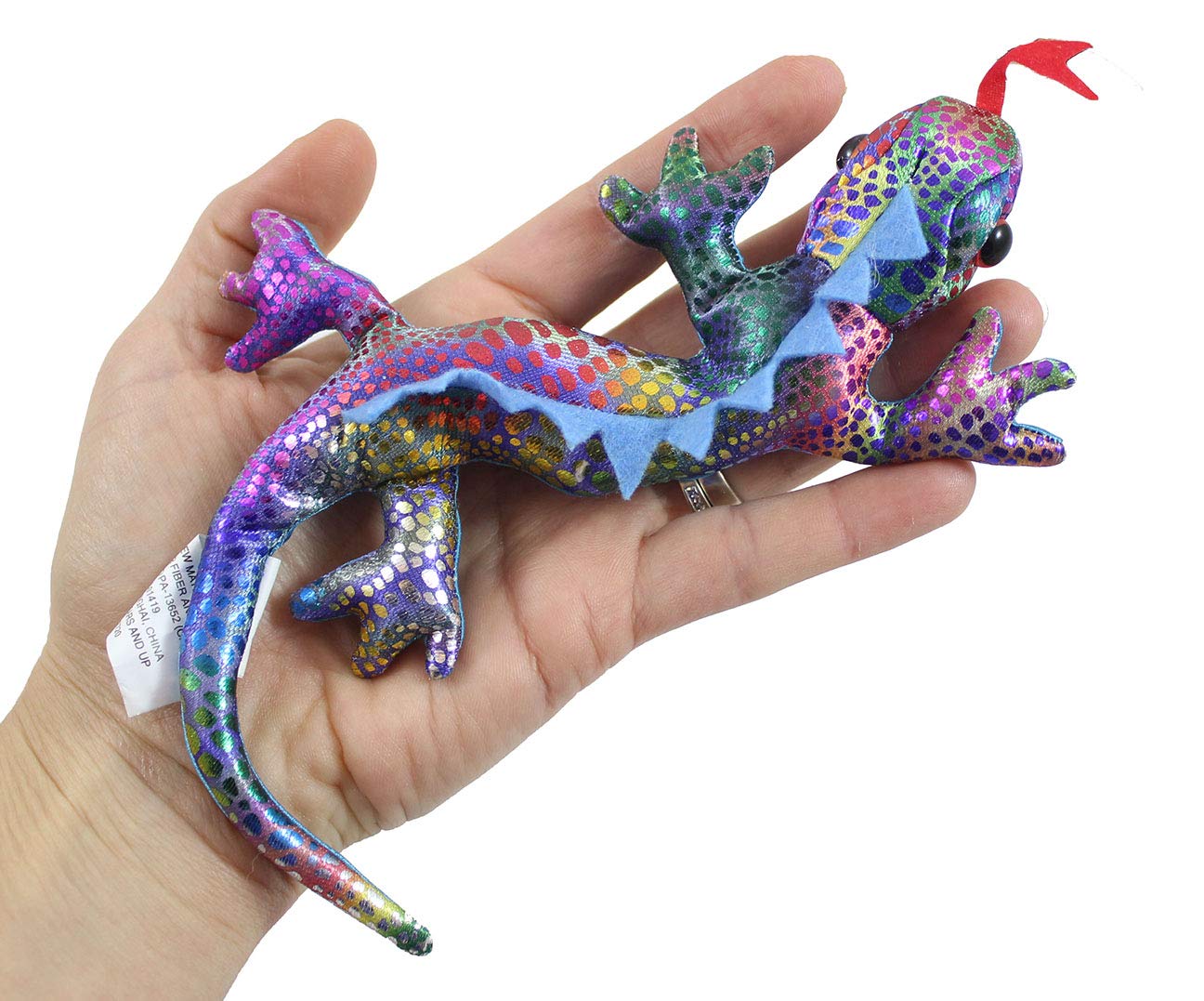 Curious Minds Busy Bags 5 Reptile Set - Sand Filled Animal Toy - Snake, Turtle, Lizard, Alligator, Frog- Heavy Weighted Sandbag Animal Plush Bean Bag Toss - Shimmering Glitter