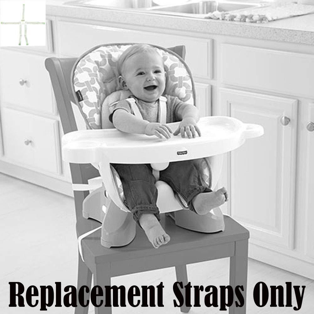 Replacement Parts for Space Saver High Chair - Fisher-Price Spacesaver High Chair CLR40 - Replacement Straps ~ 2 Waist Straps, 2 Shoulder Straps, and 1 Crotch Strap