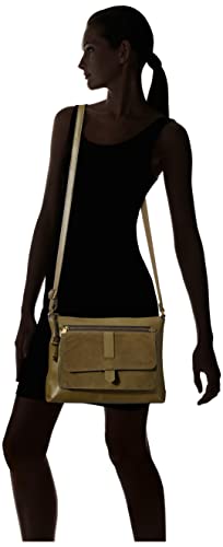 Fossil Women's Kinley Leather Large Crossbody Purse Handbag, Green Moss
