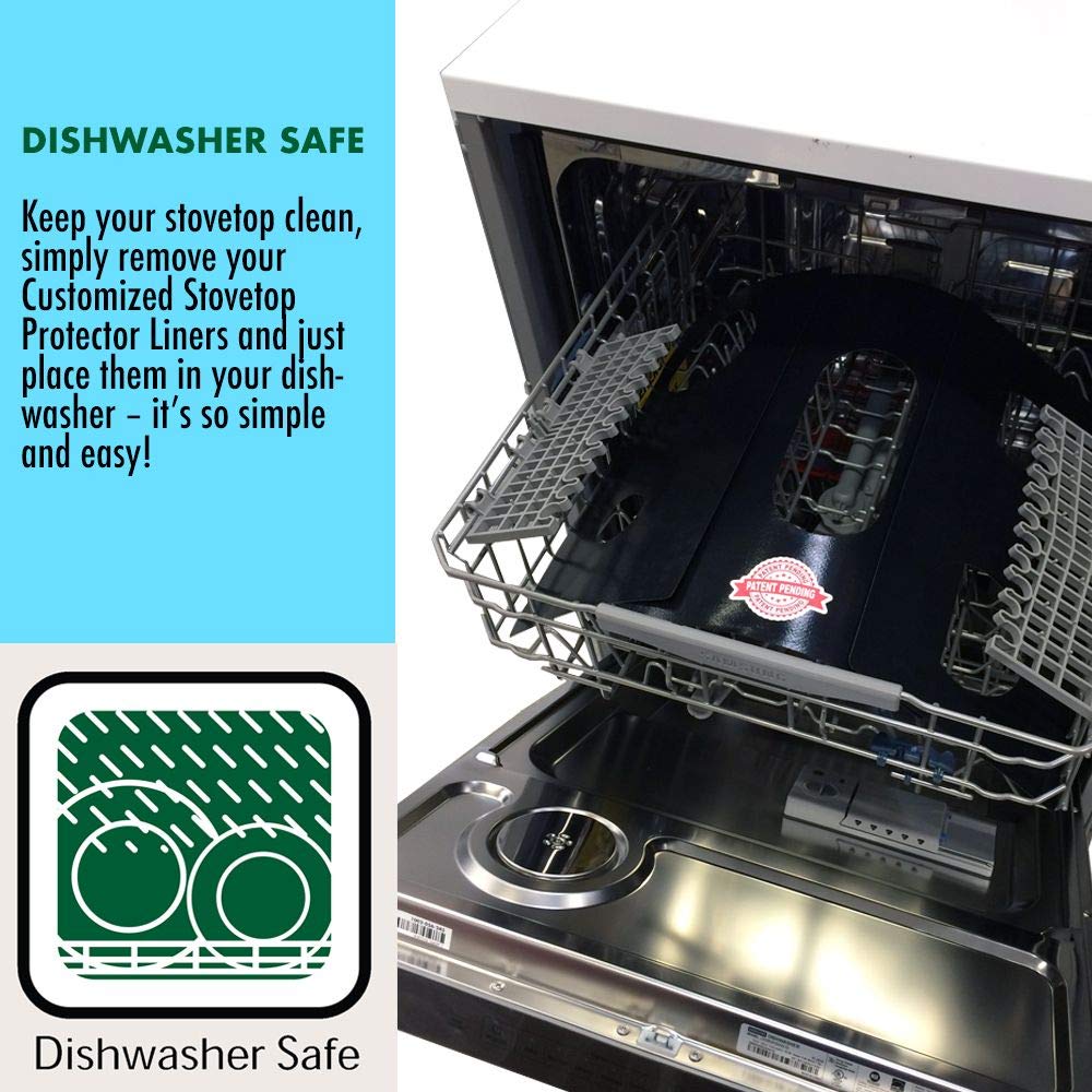 Premium Plus Stove Protectors for Frigidaire Gas Range Model FGGF3036TDA, Custom Cut, Easy to Clean Stove Liner, Made in the USA.