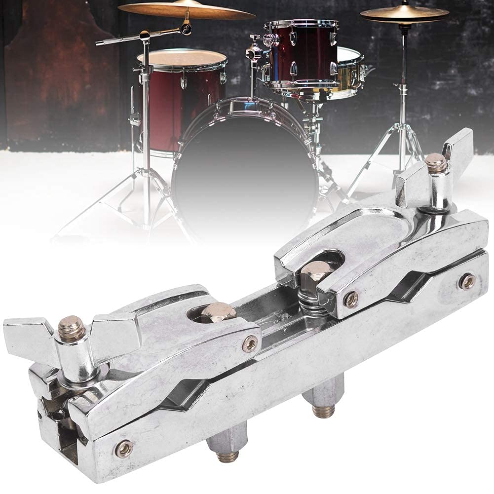 Drum Clip Rod Zinc Alloy Connecting Clamp Holder Bracket Rod Percussion Multi-function Clip Silver