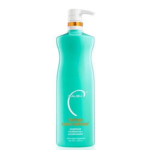 Malibu C Hydrate Color Wellness Conditioner (33.8 oz) - Moisturizing, Color Safe Conditioner for Vibrant Hair - Formulated to Preserve + Protect Hair Color