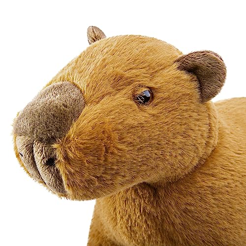 Frankiezhou Home Capybara Plush Toy - Lifelike Rodent 13β Capybara Stuffed Animals, Soft Wild Animals Crawling Capybara Unique Plushie Toys Model Dolls Collection for Kids
