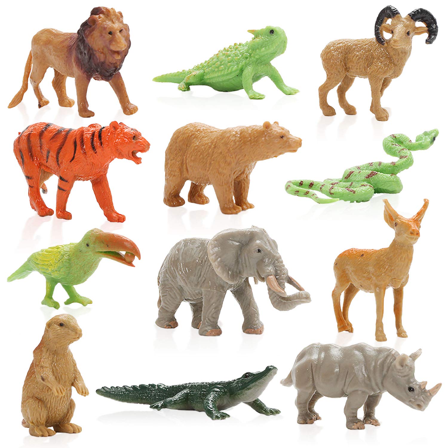 CUTE STONE 24 Pack Filled Easter Eggs with Dinosaurs and Animals, Easter Basket Stuffers Easter Party Favors for Kids