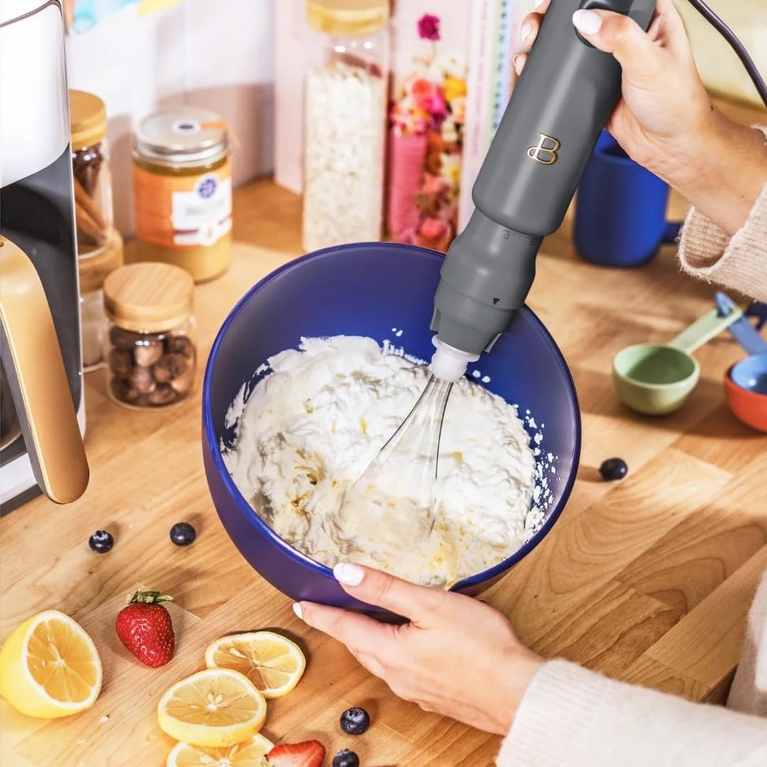 Beautiful 2-Speed Immersion Blender with Chopper & Measuring Cup by Drew Barrymore (Lavender)
