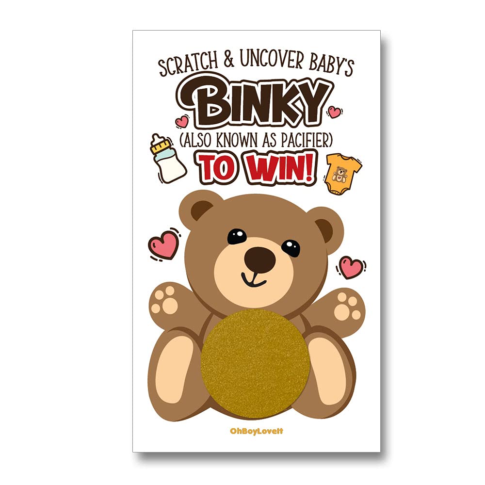 Oh Boy Love It Baby Shower Scratch Off Game (Teddy)