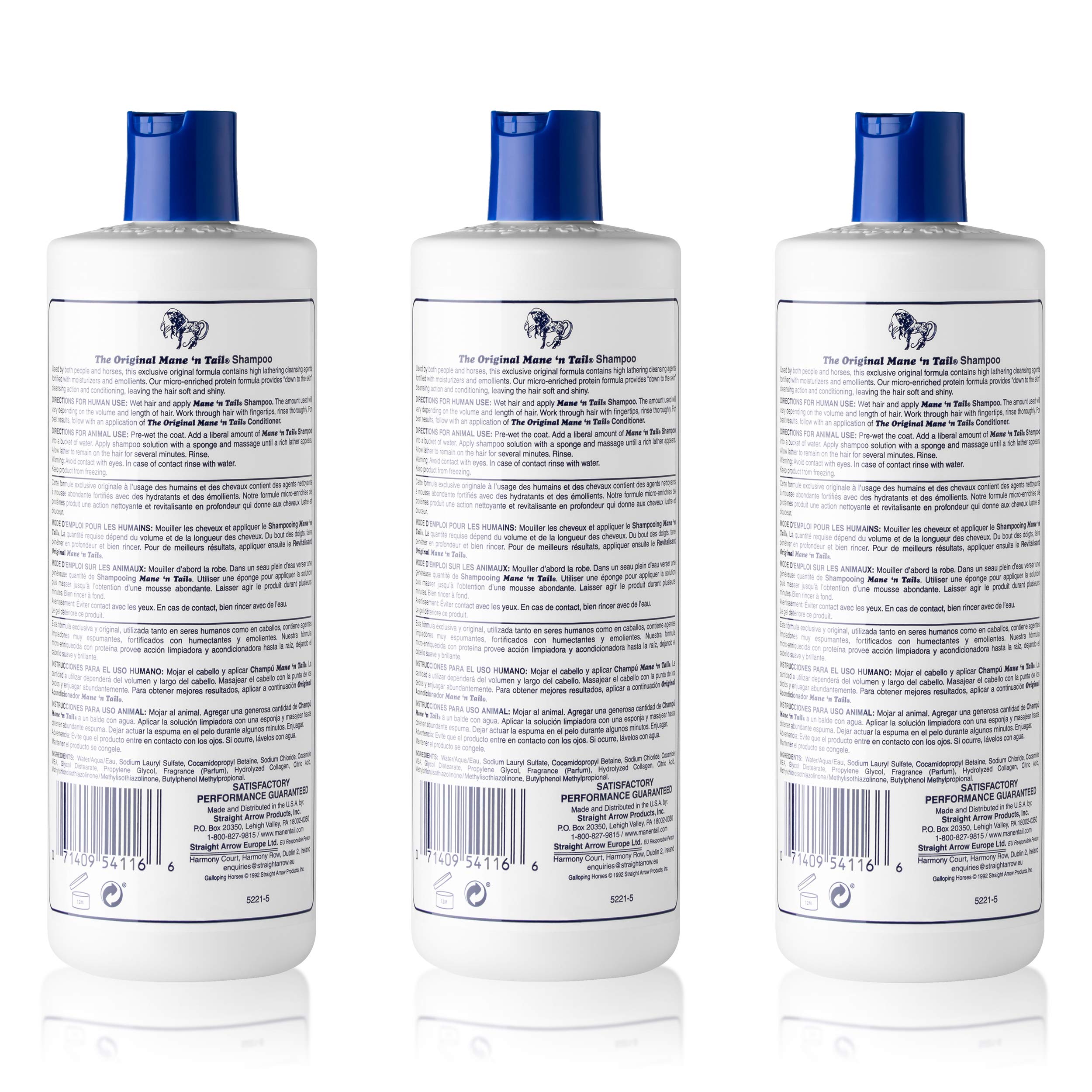 Mane 'n Tail Original Formula For Thicker Fuller Stronger Hair 16 oz (3 pack Shampoo)