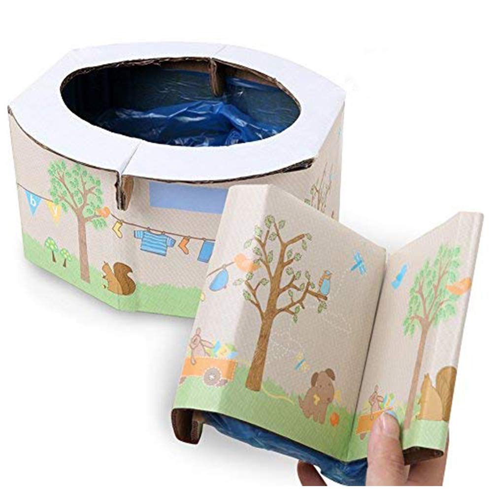 TINTON LIFE 3pcs Portable Paper Toddler Potty Emergencies Kids Disposable Toilet for Travel Car Camping
