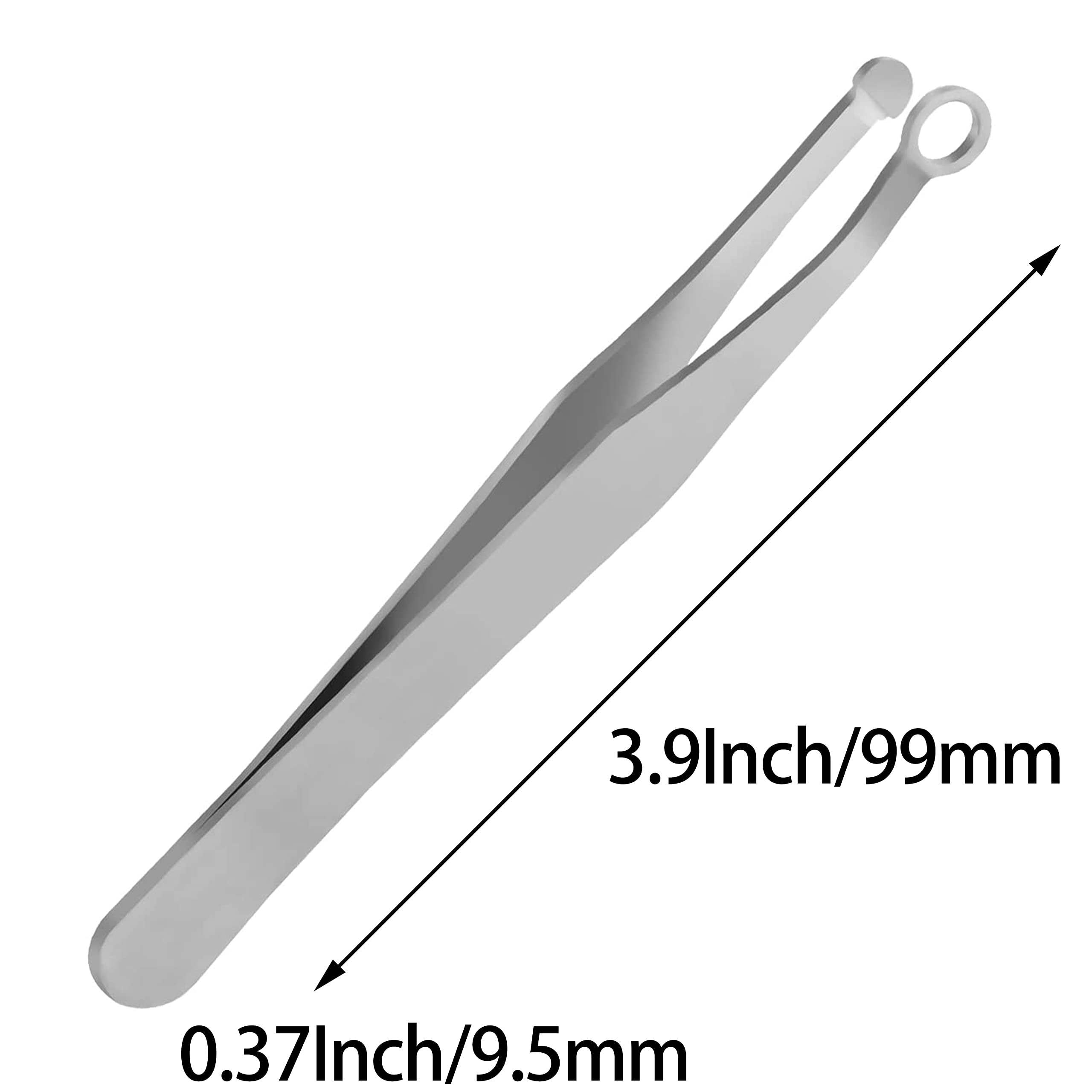 Armiika Nose Hair Clippers, Round-Tipped Stainless Steel Small Scissors, Mini Scissors for Noses, Sideburns, Brow, Body(Silver)