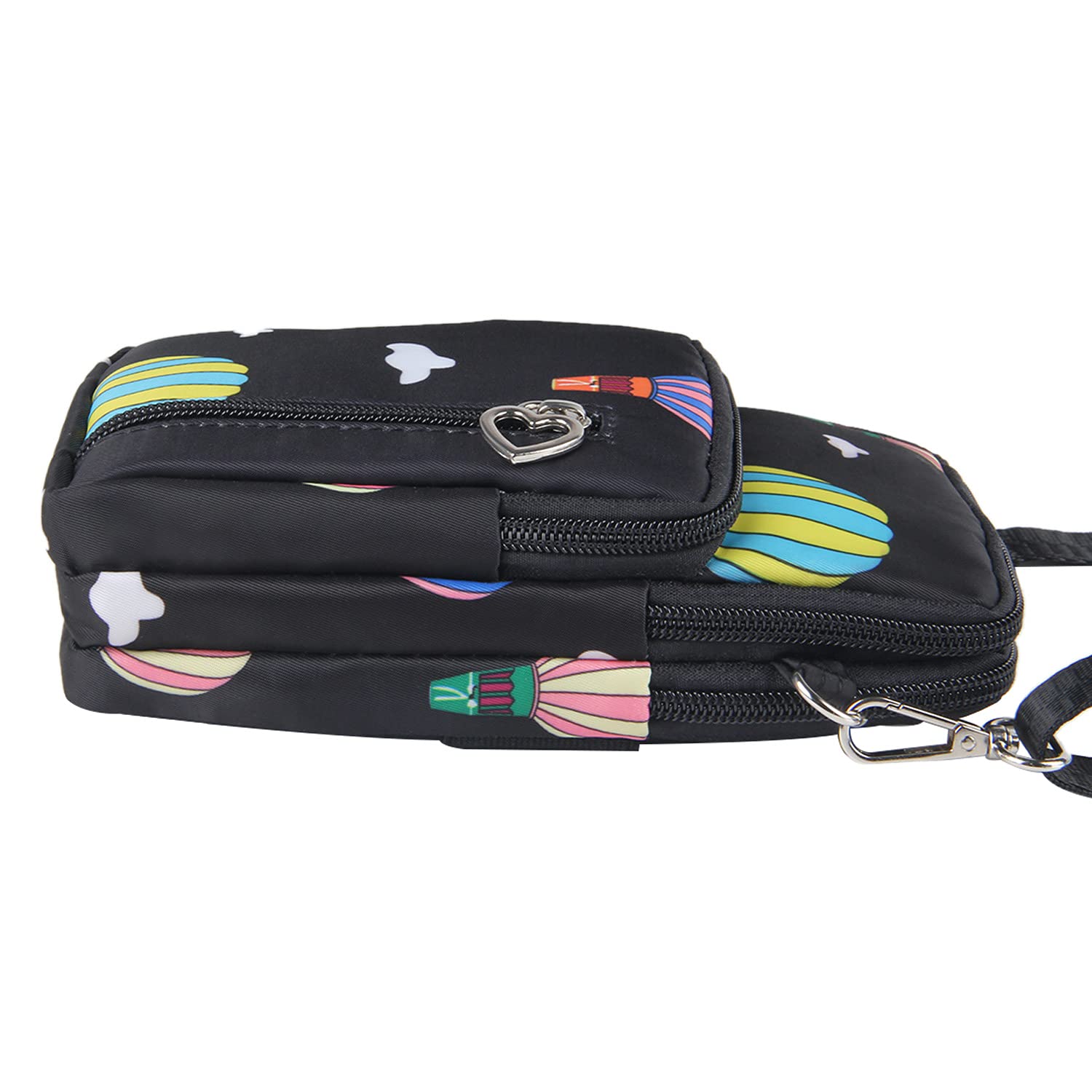 Freie Liebe Small Crossbody Bag Nylon Cell Phone Purse for Women Mini Lightweight Phone Wallet