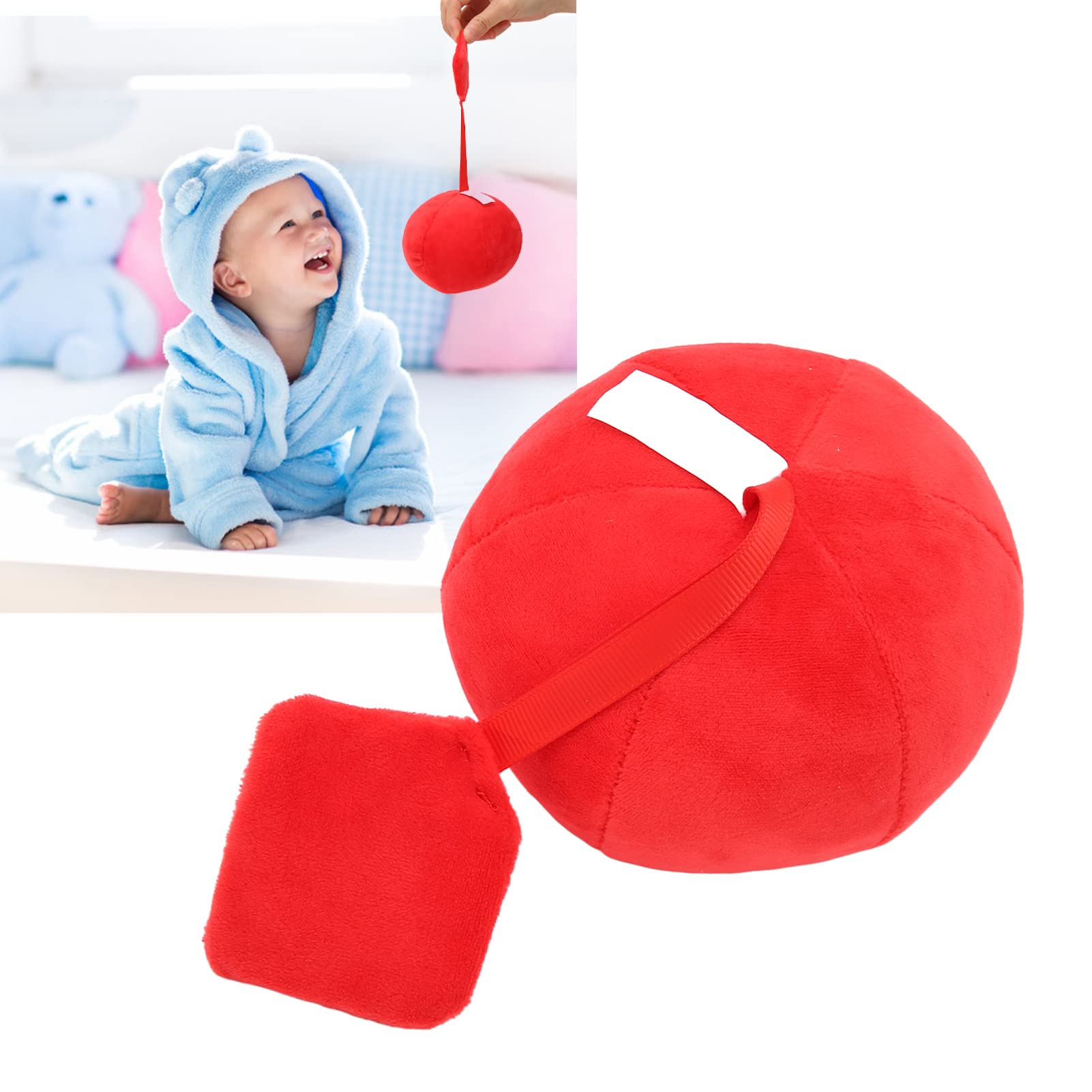 Baby Sight Training Ball, Visual Stimulus Ball with Enlightenment Hearing Bell Prevent Fading for 012 Months Baby