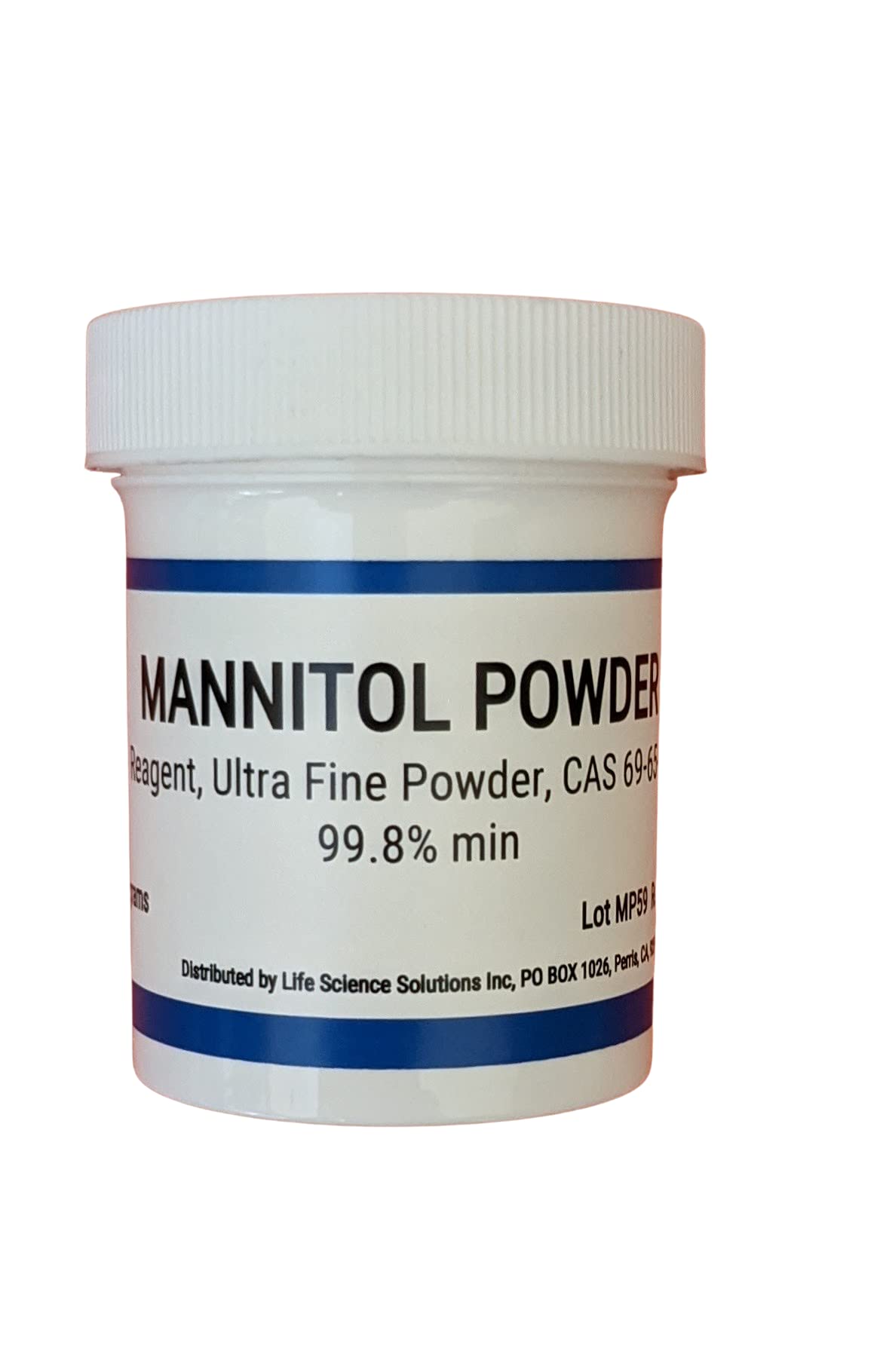 Mannitol Powder, 99%+, 25 Grams, CAS 69-65-8