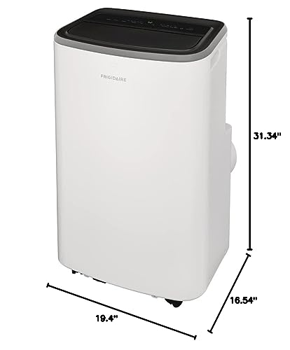 Frigidaire FHPH142AC1 Portable Room Air Conditioner, 14K BTU (ASHRAE) / 10K BTU (DOE) with Multi-Speed Fan/Dehumidifier Mode/Supplemental Heat/Window Kit/Built-in Air Ionizer/Washable Filter,in White