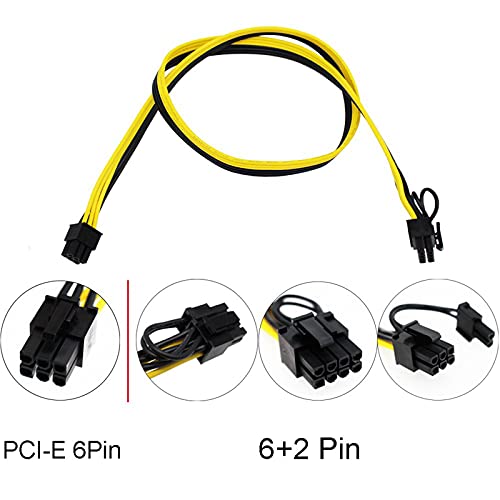 S-Union Ethereum ETH ZEC Mining Power Supply 12V GPU/PSU Breakout Board + 12pcs 16AWG PCI-E 6Pin to 6+2Pin Cables 27.5Inch Length(70CM, with 5 Nylon Cable Ties)
