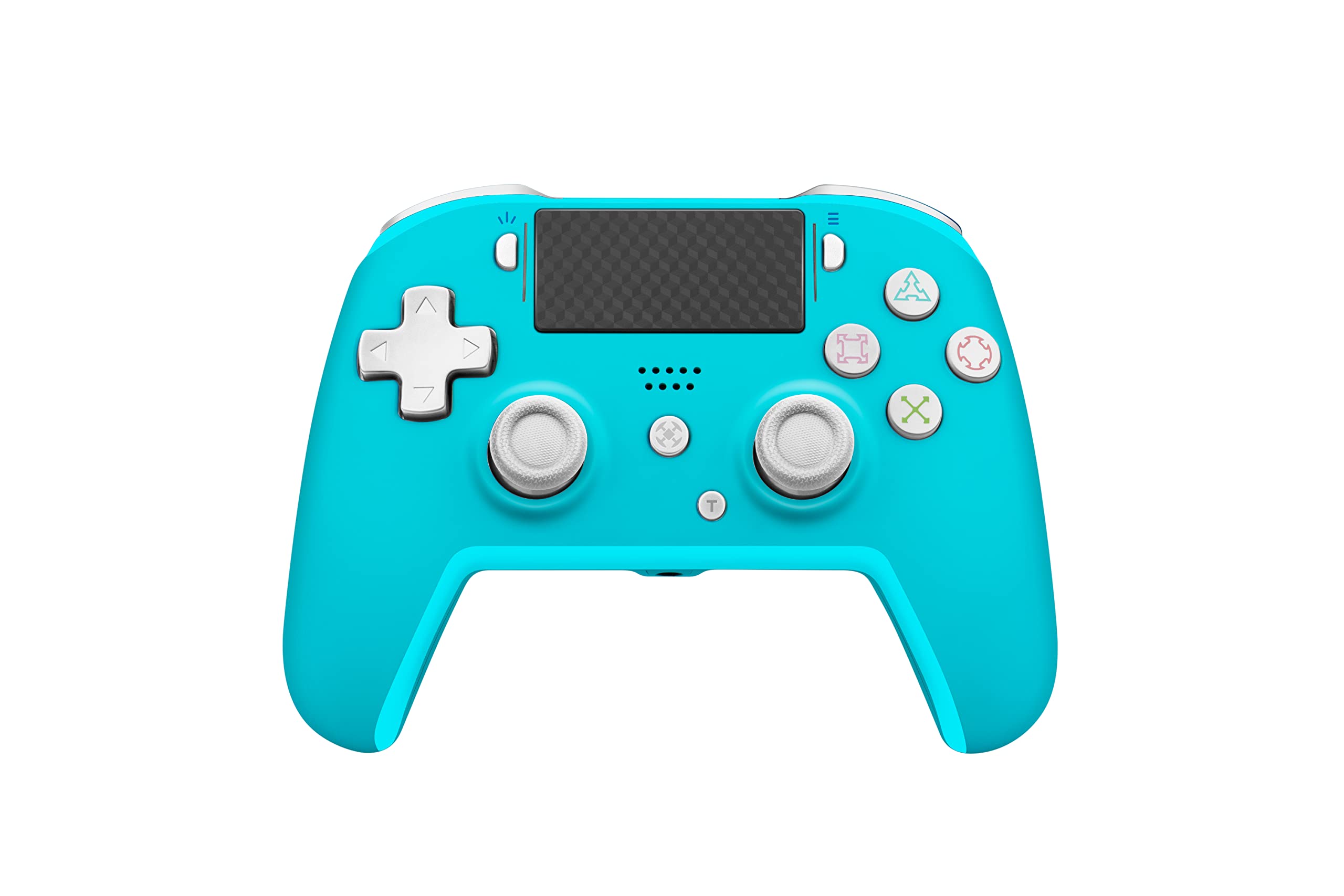 AUGEX Remote Compatible for PS4, Wireless Controller Work with Playstation 4,with Two Motors/Stereo Headset Jack/Touch Pad Control,Compatible with P-4/Slim/Pro Console (Blue)