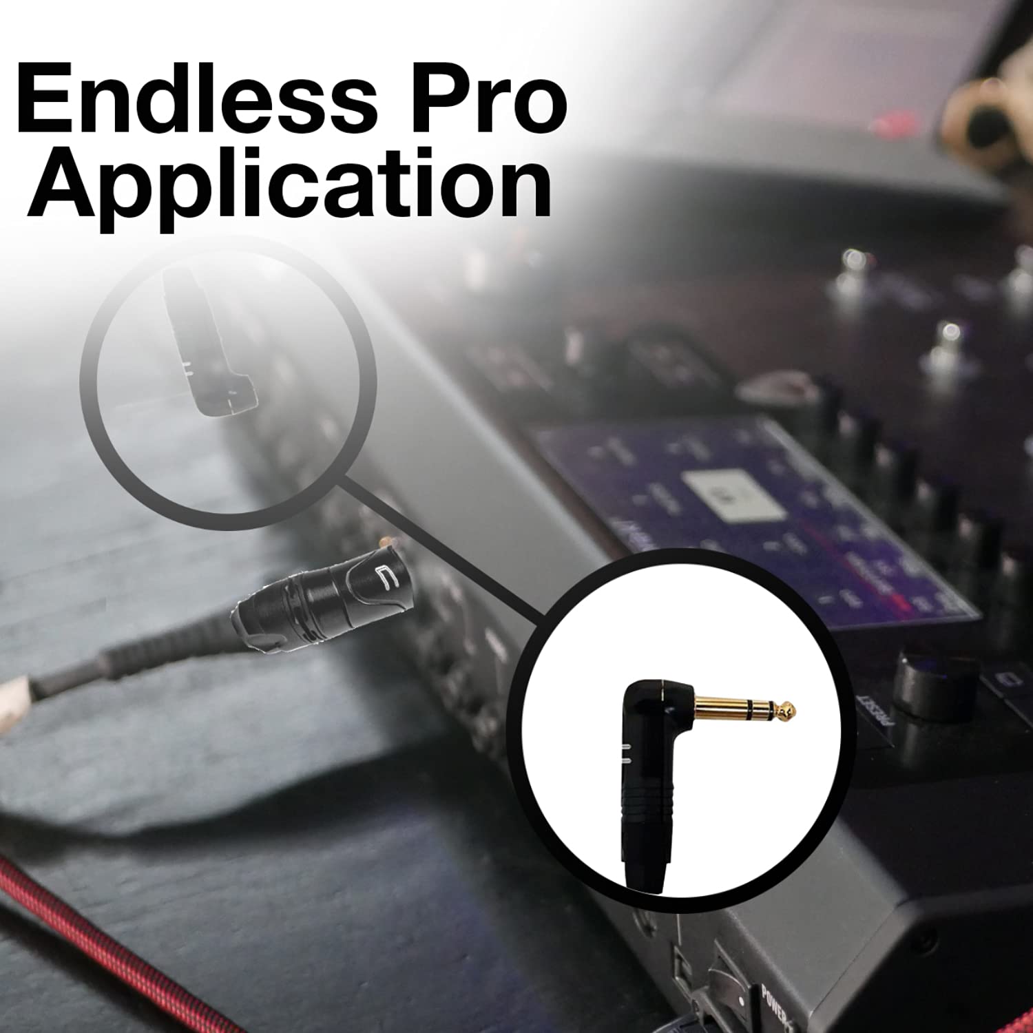 COLUBER CABLE Right Angle 1/4" TRS to 3.5 TRS Male - 5 Feet - Black - Pro 3-Pin Microphone Connector for Powered Speakers, Audio Interface or Mixer for Live Performance & Recording