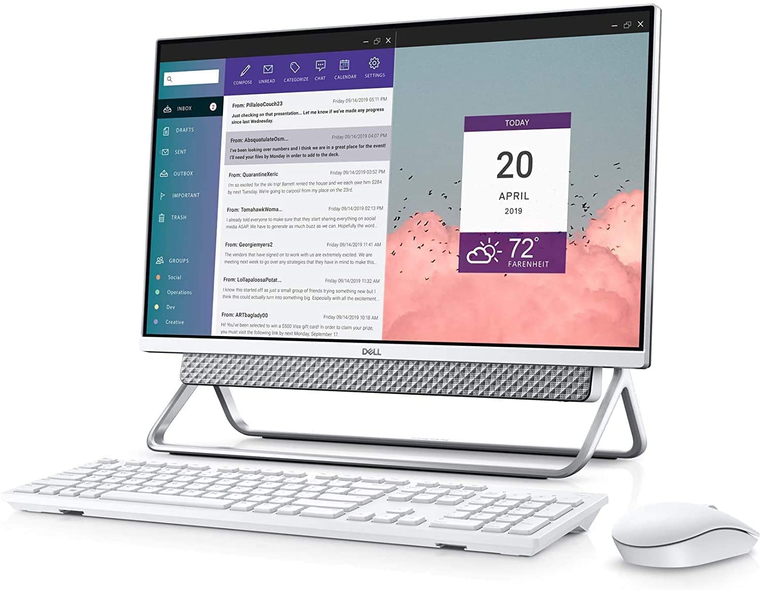 Dell Inspiron 27 7000 Series Touchscreen All-in-One Desktop, 11th Gen Intel Core i7-1165G7, 32GB RAM 1TB SSD, GeForce MX330-1080p, Windows 10 Home