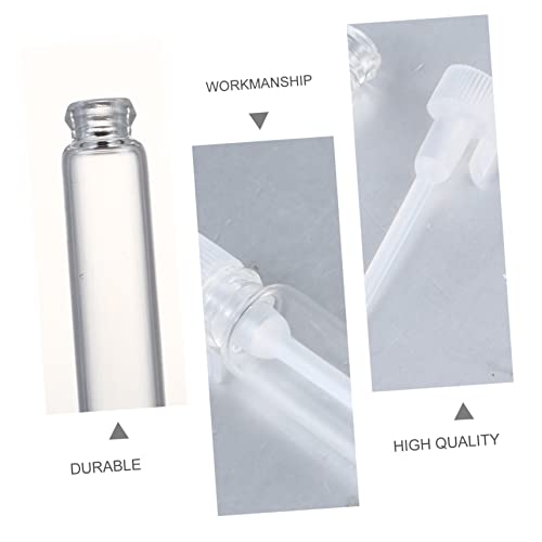 Beavorty 50pcs 1ml Perfume Bottle Clear Container Clear Container with Lid Travel Spray Bottle Empty Cosmetic Containers Bulk Clear Sample Tubes with Caps Sample Containers Travel Bottle