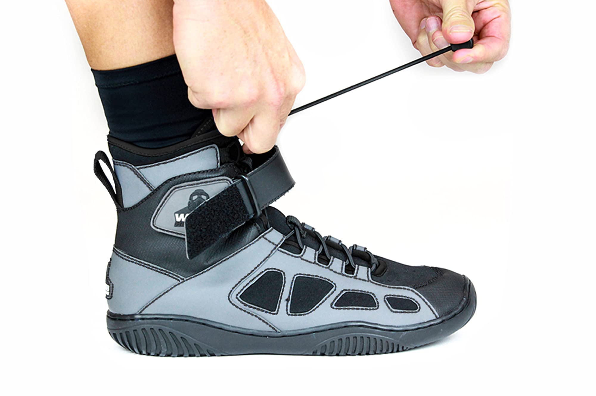 Alpha-1! Watercraft Jetski Boot by Works H2oDesigns - Lightweight & Breathable Race Boot - Designed in the USA - Smooth Movement & Stability - Ankle Support Strap, Nonslip Outsole - Wet Boot for Men