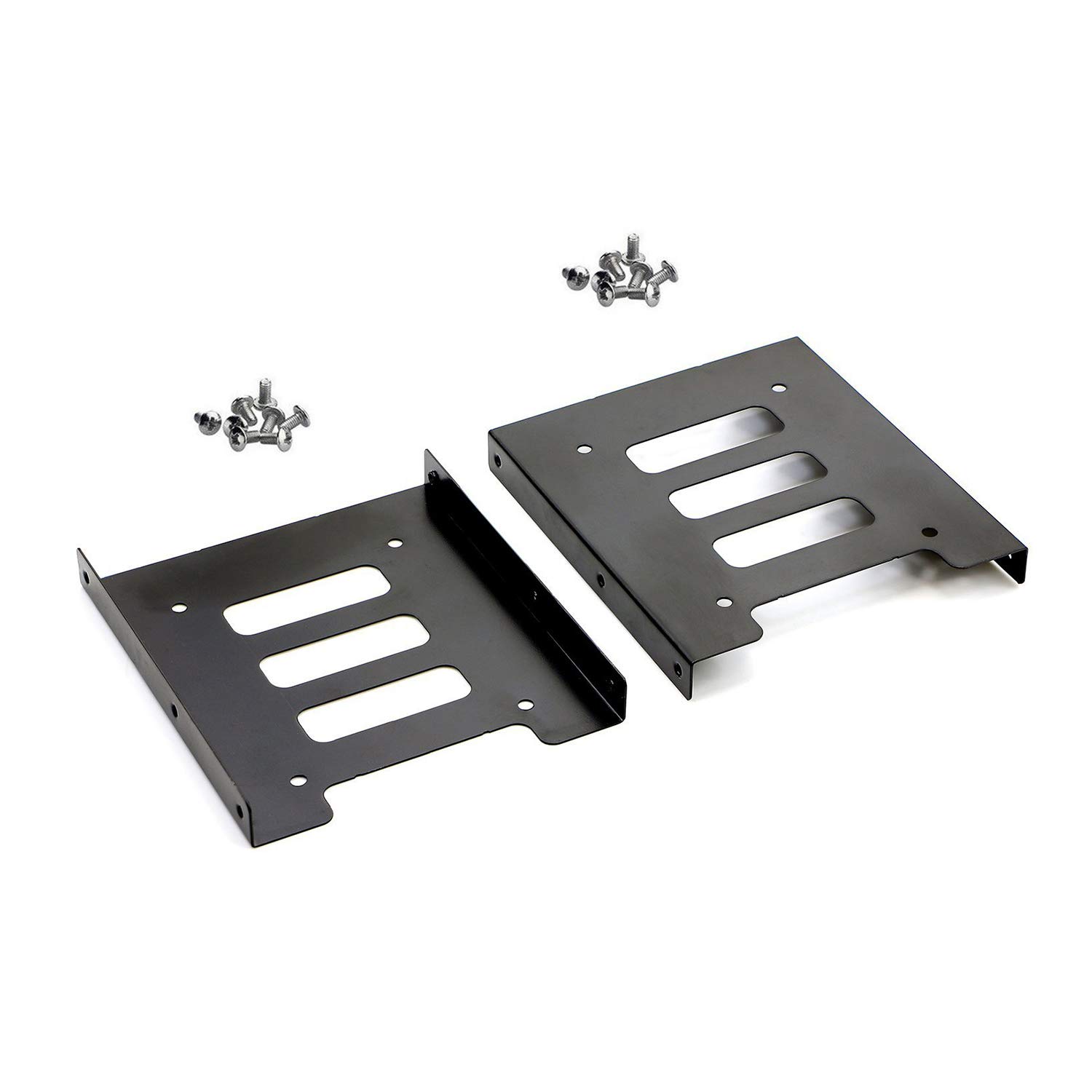 SAISN HDD SSD Mounting Bracket 2.5 to 3.5 Adapter Hard Drive Holder (Single Drive, Pack of 2)