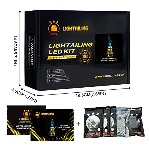 LIGHTAILING Led Light for Lego 21042 Architecture Statue of Liberty Building Blocks Model:Remote-Control Version - NOT Included The Model Set