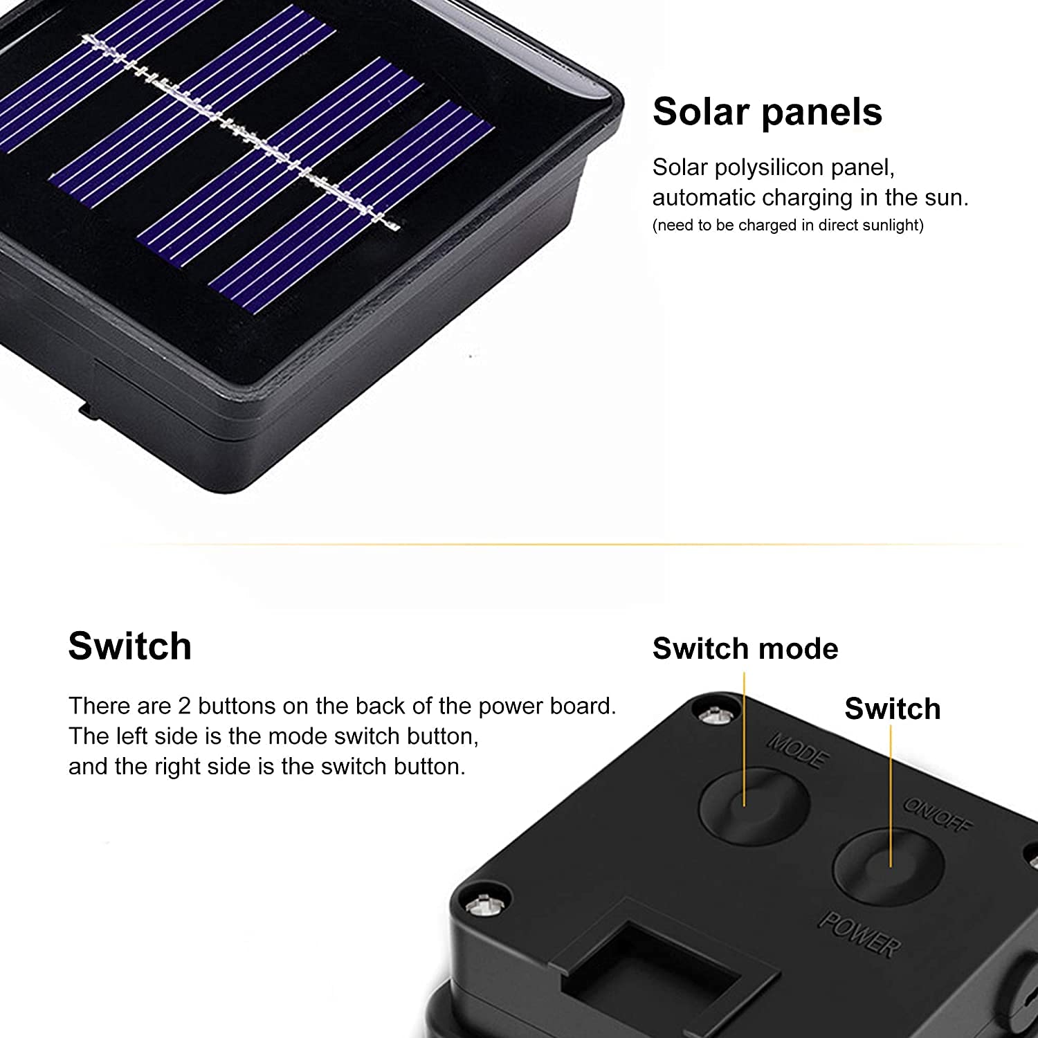 Comoo Solar String Lights Outdoor 21 Feet 30 LED Solar Lights 1Pc Outdoor Decorative 8 Mode Solar String Lights for Garden,Parties,Wedding-Warm Light