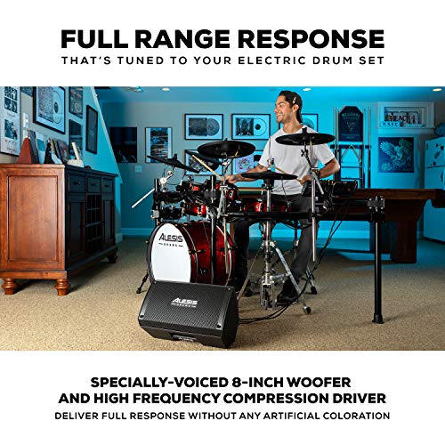 Alesis Strike Amp 8 - 2000-Watt Drum Amplifier Speaker for Electronic Drum Sets With 8-Inch Woofer, Contour EQ and Ground Lift Switch