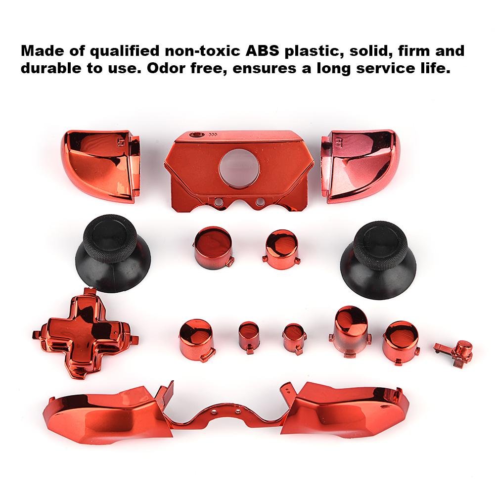 Eboxer Replacement Full Buttons Set for One, Analog Thumbsticks ABXY Buttons Dpad Buttons Replacement Kit for One Controller (Red)
