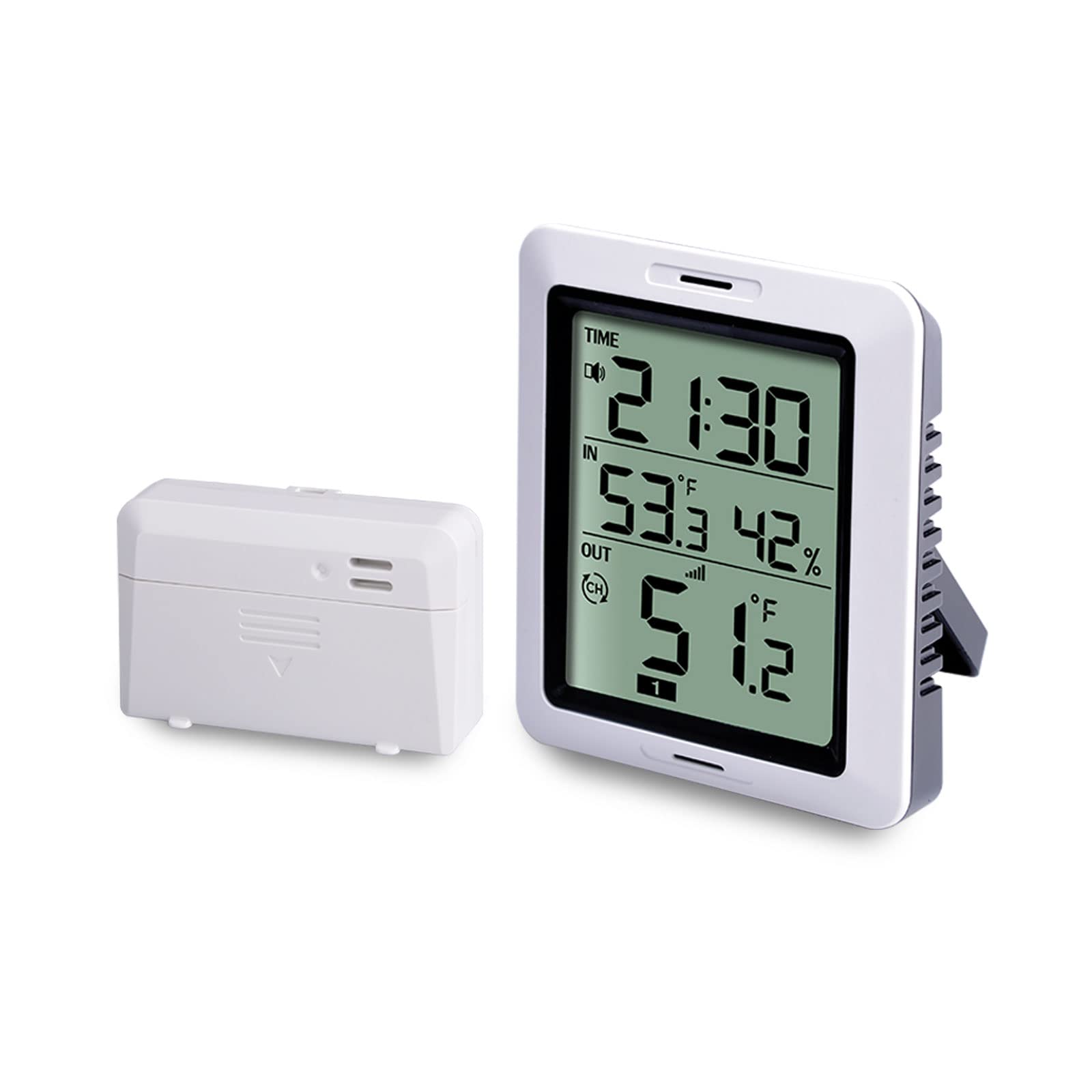 ECOWITT WH53 Outdoor Thermometer Sensor, Rainproof Temperature Sensor, Works with WH0280 WH0281 WH0300 WH0310 - Accessory Only, Can NOT Be Used Alone, 433 MHz