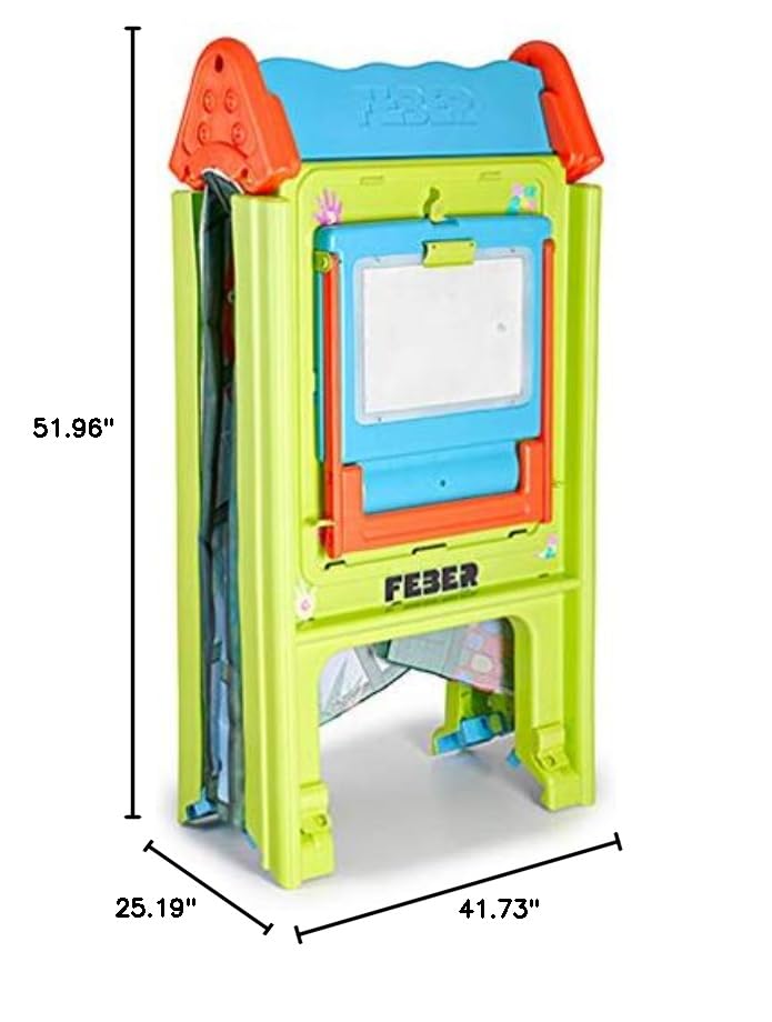 ECR4Kids Deluxe Dry-Erase Art Easel with Light-Up Tracing Desk for Kids, Bonus Playhouse Tent, Foldable for Easy Storage, Indoor or Outdoor Toy