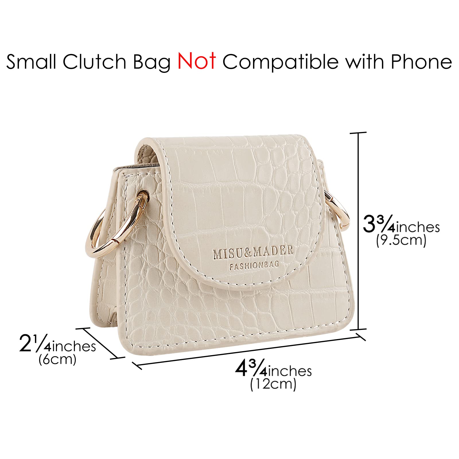 Linkidea Mini Purse for Women, Crocodile Pattern Mini Cute Crossbody Bag, Small Clutch Handbag for Daily Wedding Party Prom