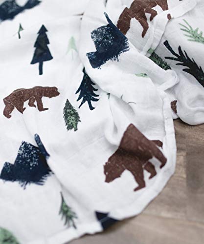 SARANONI Swaddle Blanket Luxury Decorative Baby Muslin Swaddle (Yosemite, 47" x 47")