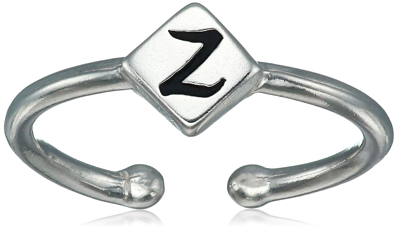 Alex and Ani Women's Initial Z Adjustable Ring, Sterling Silver (PC19ER26S)