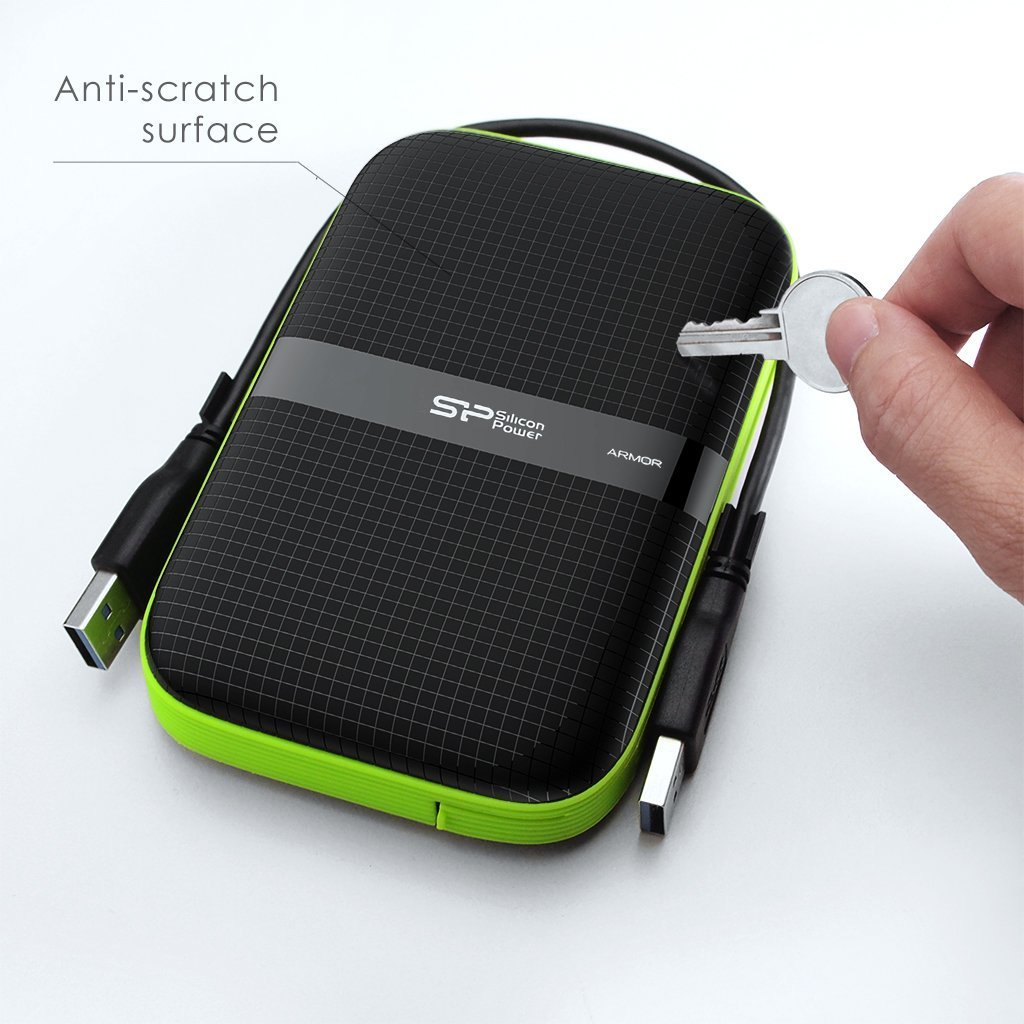 Silicon Power 4TB Rugged Armor A60 Military-grade Shockproof/Water-Resistant USB 3.0 2.5" External Hard Drive for PC, Mac, Xbox One, Xbox 360, PS4, PS4 Pro and PS4 Slim, Black