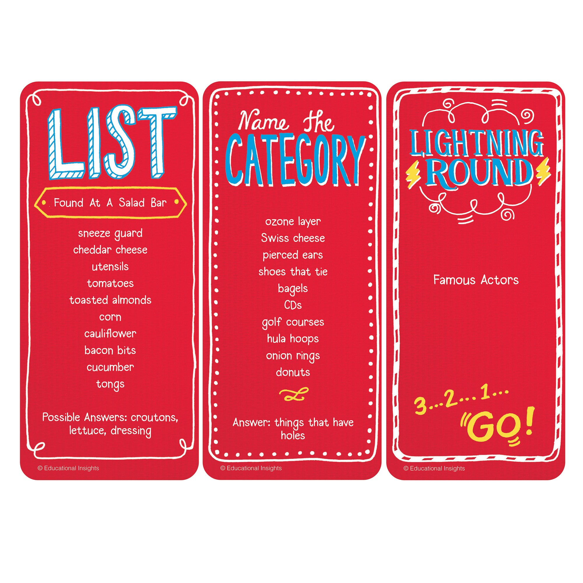 Educational Insights Read My List! Game, Think-Quick Game of Categories and Lists, Ages 8 and Up