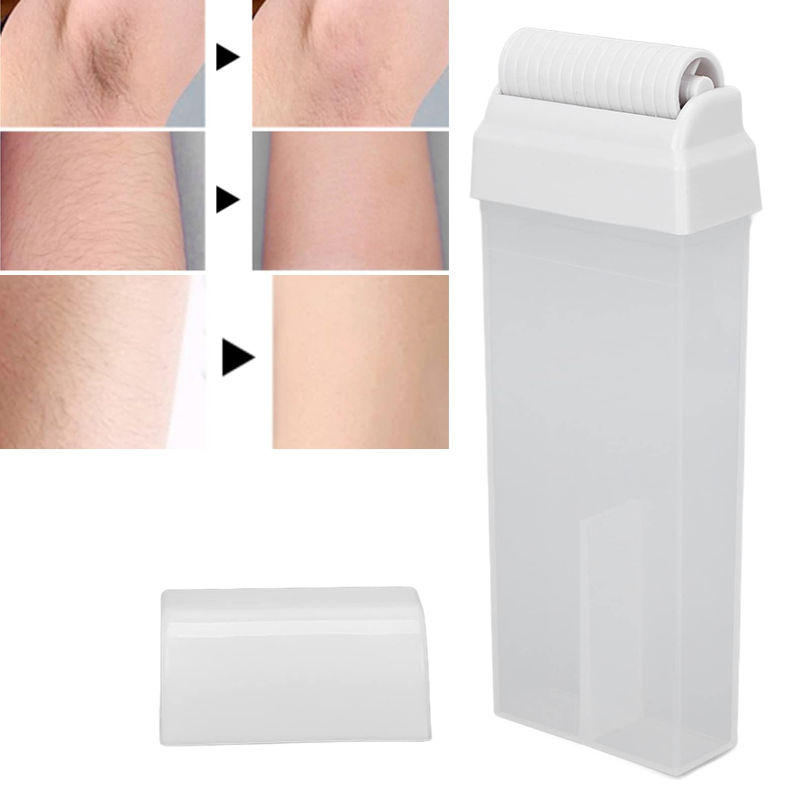 Depilatory Wax Roller Bottle, Firm Sturdy Safe Stable Empty Hair Removal Wax Bottle Portable ABS for Men Women for Home