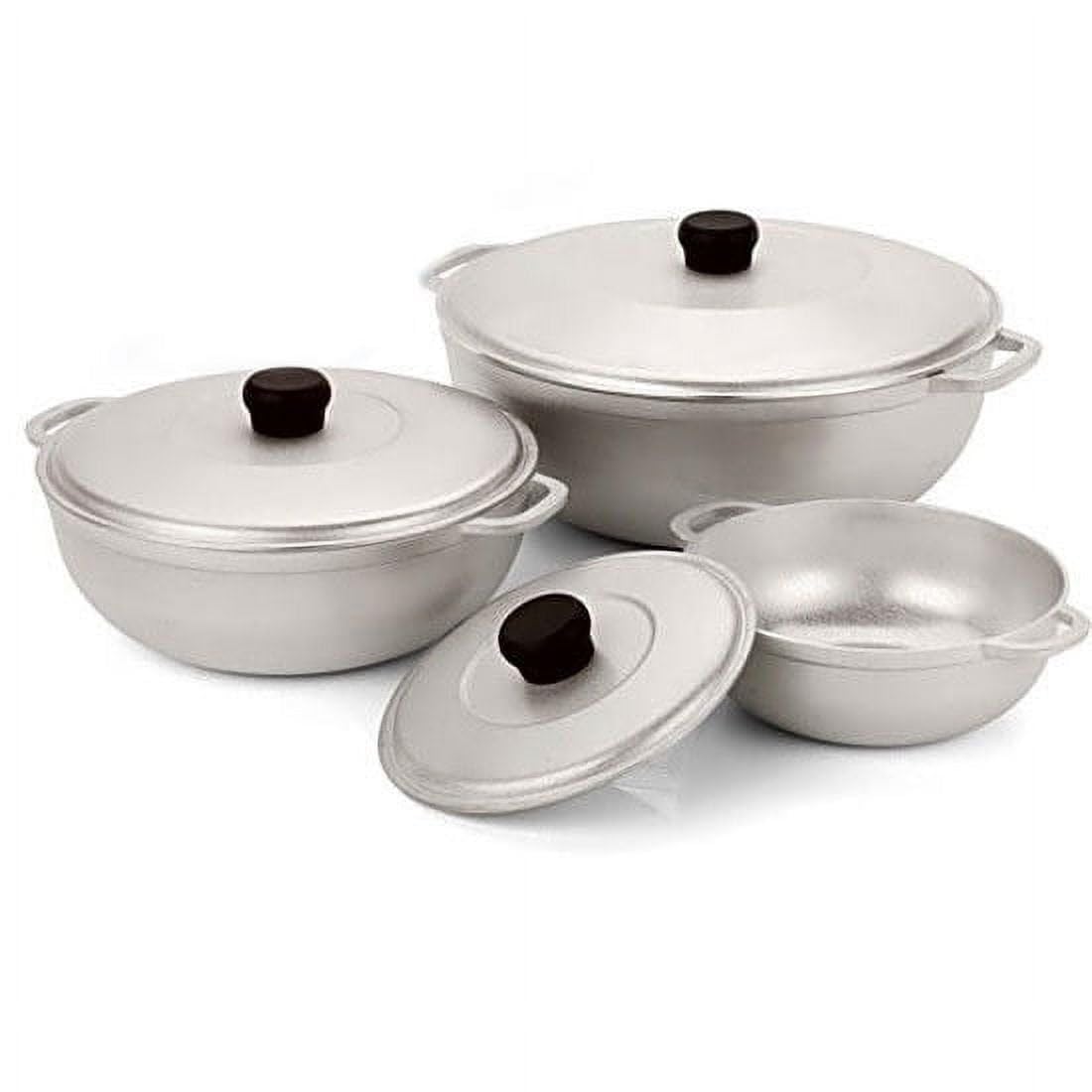BALALAMI 3Pieces Cast Aluminum Caldero or Dutch Oven Set with Lid