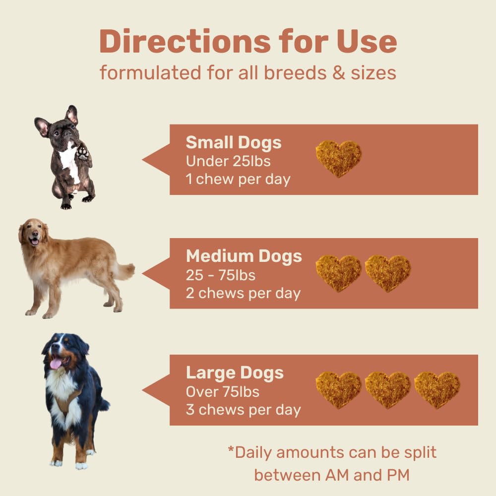Canine Keeps Dog Allergy Chews - Itch Relief for Dogs β Omega 3 Salmon Fish Oil, Probiotics & Quercetin - Immune Support & Dog Allergy Relief Chews β Digestion + Skin & Coat Health - 90 Ct.
