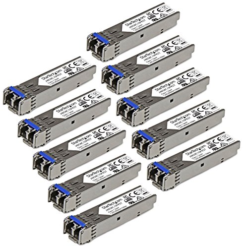 StarTech.com 10 pack HPE J4859C Compatible SFP Module1000BASE-LX GbE Single Mode (SMF)/Multi Mode (MMF) Fiber Optic Transceiver 1GE Gigabit Ethernet SFP-LC 10km-1310nm DDM HPE 1400 1700(J4859C10PKST)