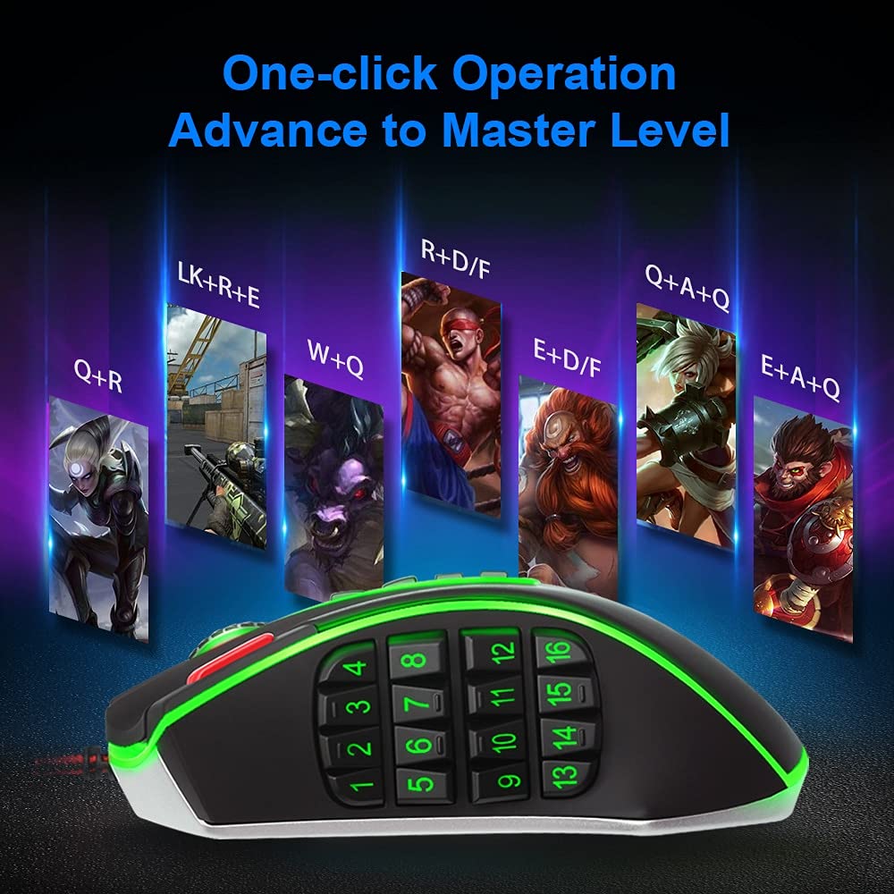 M990 USB wired RGB Gaming Mouse 24000DPI with 24 programmable Buttons