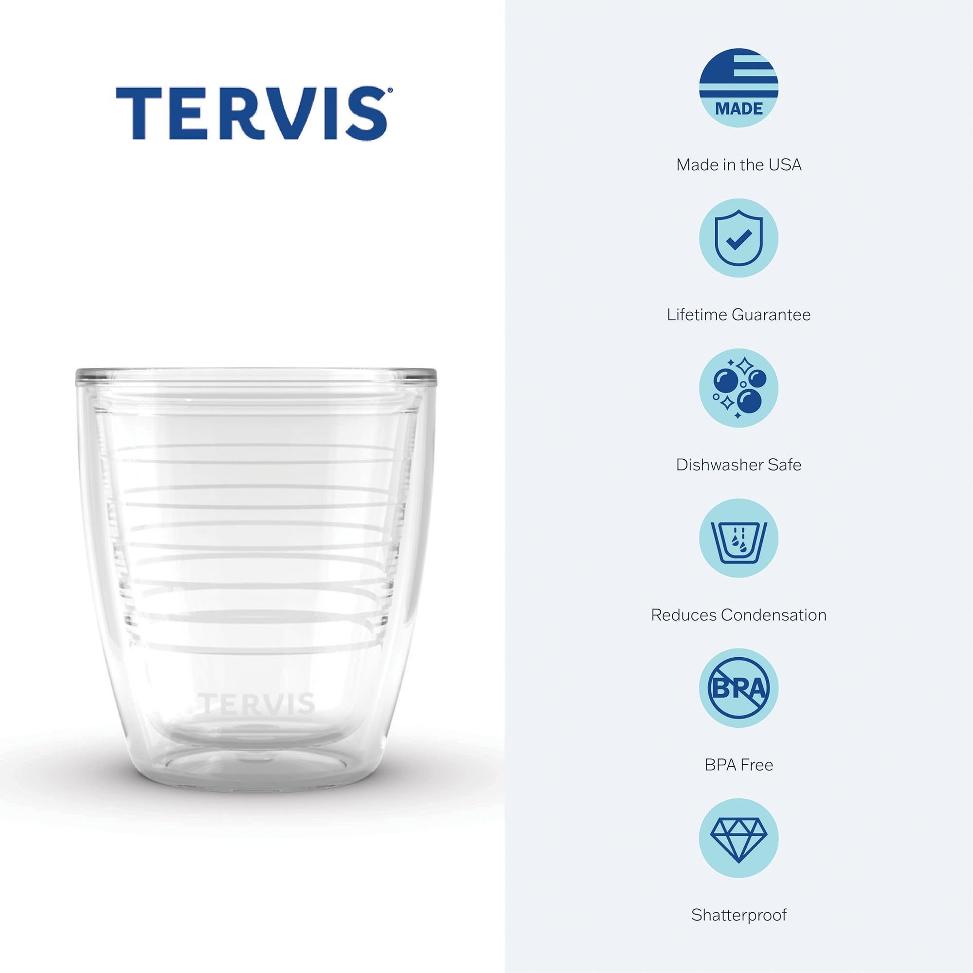 Tervis Beachcomber Collection Made in USA Double Walled Insulated Tumbler Travel Cup Keeps Drinks Cold & Hot, 12oz - 4pk, Assorted
