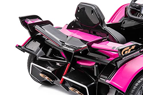Dakott Lamborghini V12 Vision Gran Turismo Ride on Sports Car for Kids., Pink, Large