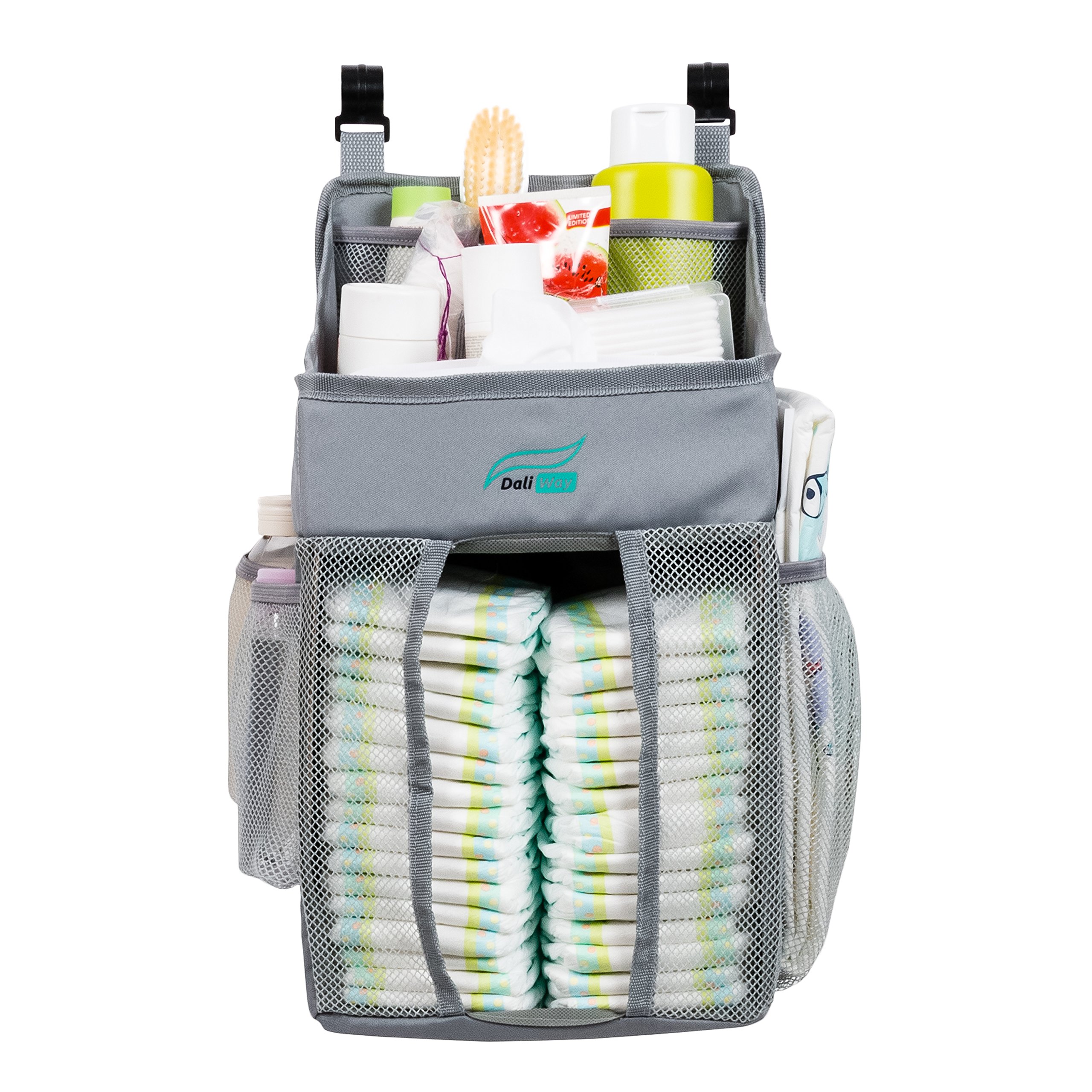 DaliWay Baby Diaper Organizer for Nursery (Grey)