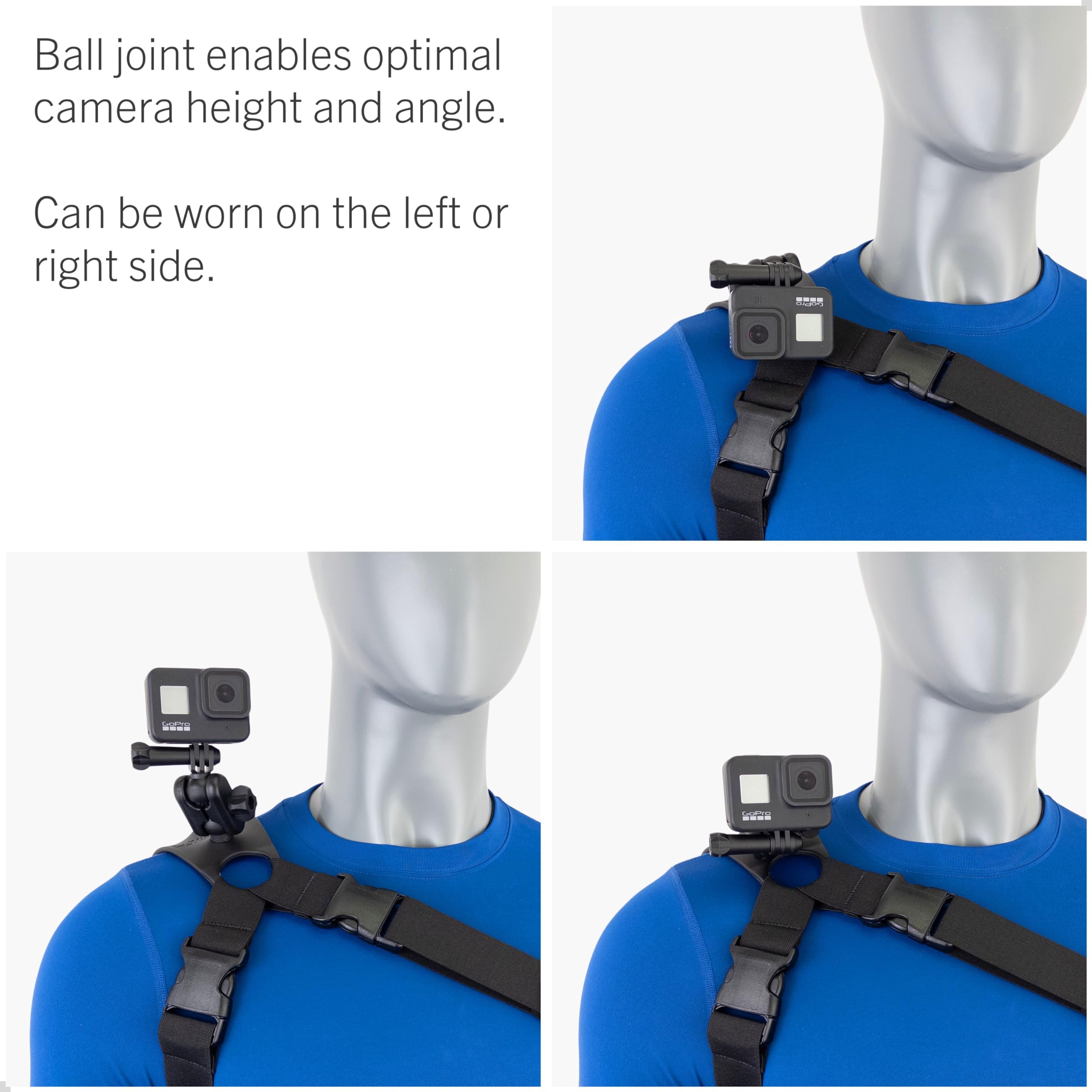 STUNTMAN 360 High Stability Shoulder Mount for Action Cameras - Fits GoPro, DJI Osmo (Action 5 Pro, 4, 3, 2), Insta360 (Ace Pro, Ace, ONE RS, ONE R), and Others