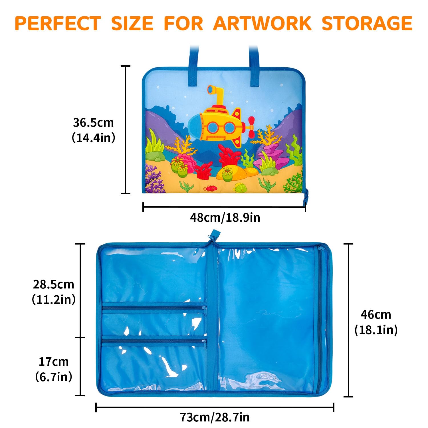 Boczif Art Portfolio Tote Bag, Art Portfolio Case 18ββ x 14β for Kids and Students Organization, Art Storage Carrying Case for Paint Pen Artwork Sketch Drawing Paper Drawing Pads Supplies