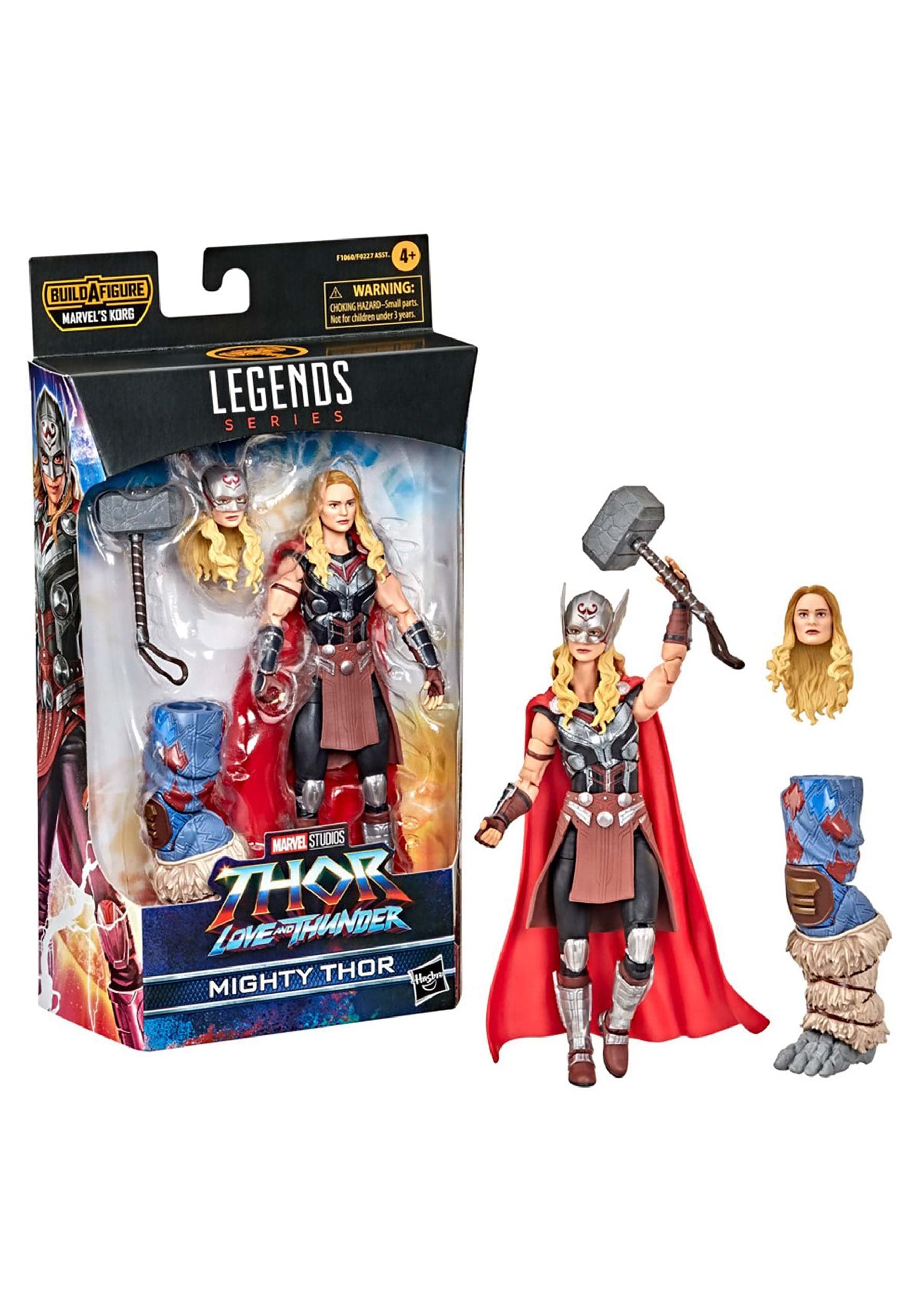 Marvel Legends Series Thor: Love and Thunder Mighty Thor Action Figure 6-inch Collectible Toy, 4 Accessories, 1 Build-A-Figure Part