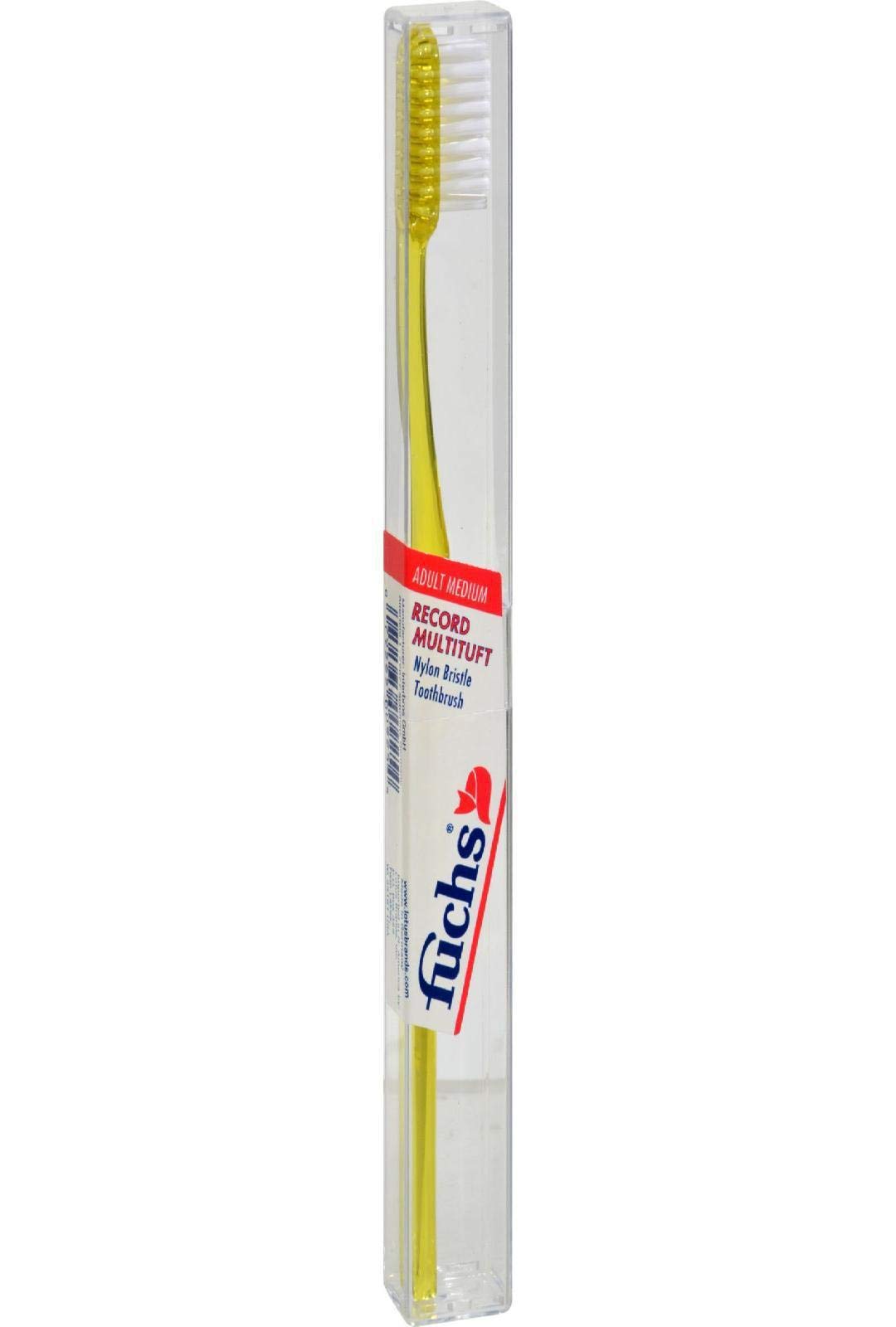 Fuchs Adult Medium Record Multituft Nylon Bristle Toothbrush